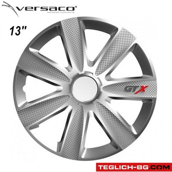 Тасове за джанти 13'' Versaco Carbon GTX - Silver • Топ цена | teglich-bg.com